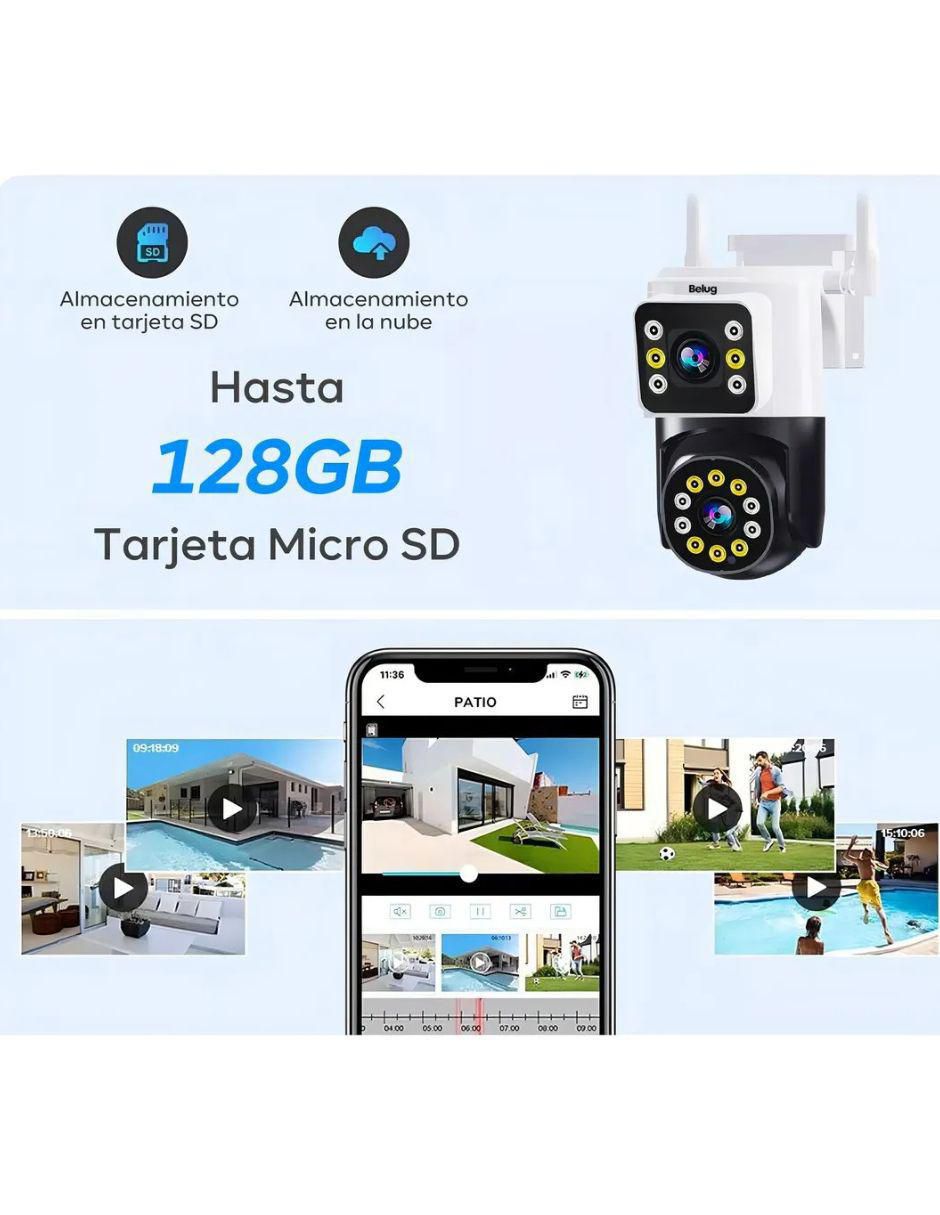 Cámara individual de seguridad con visión nocturna Belug inalámbrica HD ...