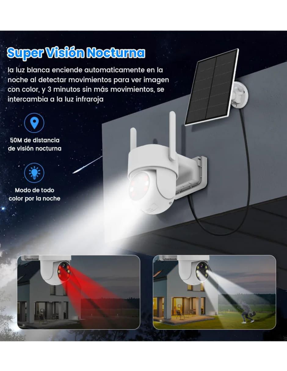 Cámara solar de seguridad Lab.g inalámbrica full hd 360° con capacidad ...